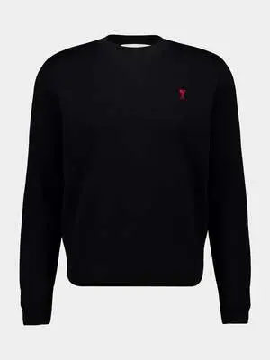 AMI Paris Crew Neck Sweater With De Coeur Emblem