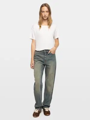 Zadig&Voltaire High Waist Straight Leg Jeans