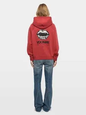 Zadig&Voltaire Georgy Sweatshirt With Wings And Rhinestone Lips