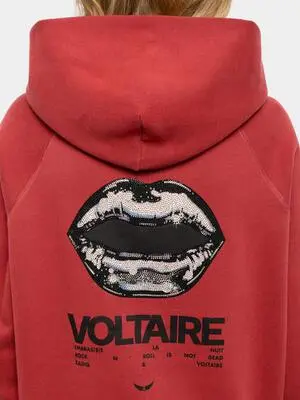 Zadig&Voltaire Georgy Sweatshirt With Wings And Rhinestone Lips