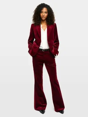 Zadig&Voltaire Prevy Velvet Trousers - Cherry