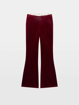 Zadig&Voltaire Prevy Velvet Trousers - Cherry