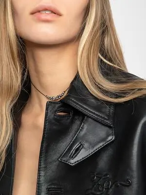Zadig&Voltaire Lessa Cropped Leather Jacket - Black