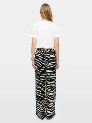 Zadig&Voltaire Zebra Print Pajama-style Pants
