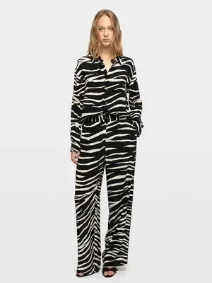 Zadig&Voltaire Zebra Print Pajama-style Pants
