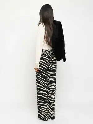Zadig&Voltaire Zebra Print Pajama-style Pants - Black