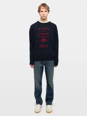 Zadig&Voltaire Marko Wool Cashmere Crew Neck Sweater