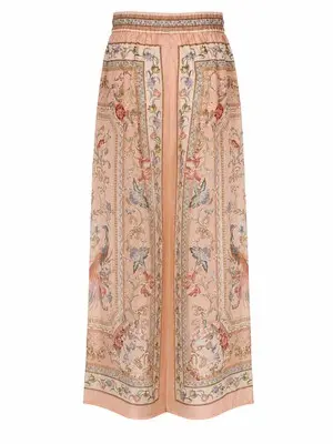 Zimmermann Printed Silk Wide Leg Pants