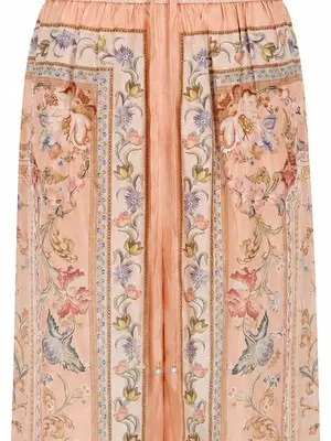 Zimmermann Printed Silk Wide Leg Pants