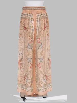 Zimmermann Printed Silk Wide Leg Pants