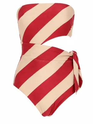 Zimmermann Roselight Tie Bandeau Costume - Multicolour