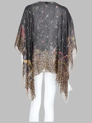 Etro Top Poncho Con Stampa