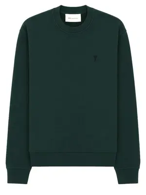 AMI Paris Felpa Con Logo - Green