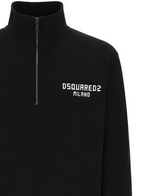 Dsquared2 Felpa Con Zip Corta