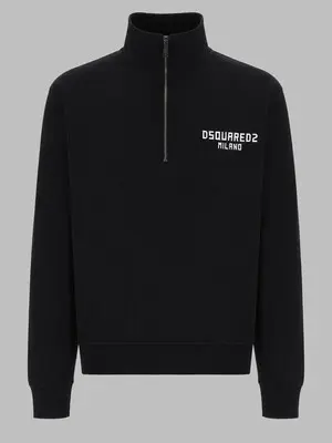Dsquared2 Felpa Con Zip Corta