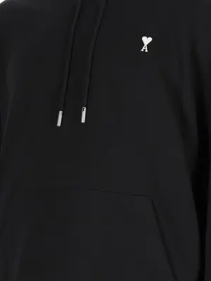 AMI Paris Felpa Con Logo E Cappuccio