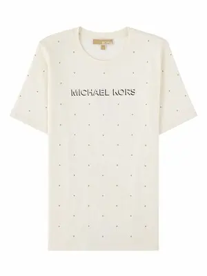 Michael Kors T-shirt With Logo And Rhinestones