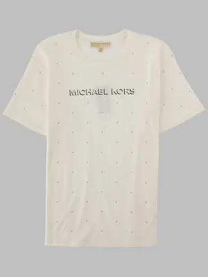 Michael Kors T-shirt With Logo And Rhinestones