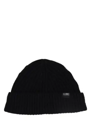 MAISON MARGIELA Ribbed Beanie - Black