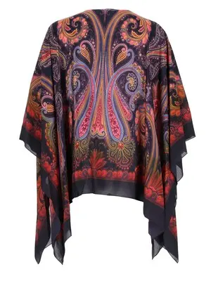Etro Top Poncho Con Stampa