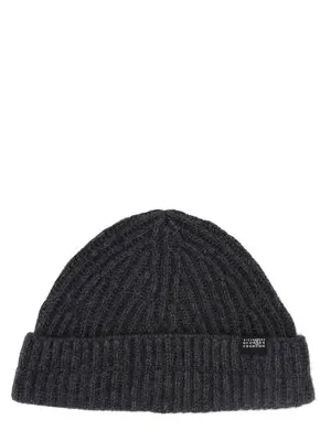 MAISON MARGIELA Ribbed Beanie - Black