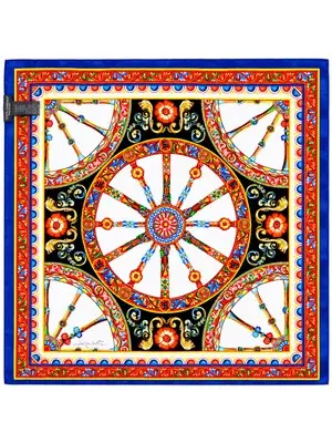 Dolce & Gabbana Foulard In Twill Di Seta