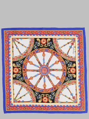 Dolce & Gabbana Foulard In Twill Di Seta