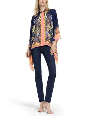 Etro Camicia Asimmetrica Con Stampa Paisley