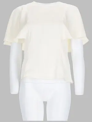 Michael Kors Blusa In Raso Con Maniche A Mantella