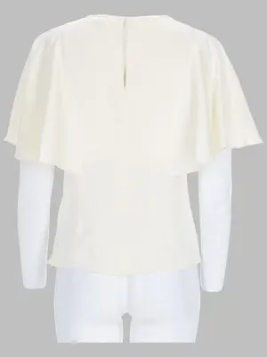 Michael Kors Blusa In Raso Con Maniche A Mantella