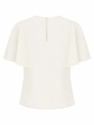 Michael Kors Blusa In Raso Con Maniche A Mantella