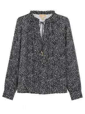Michael Kors Blusa In Georgette Con Stampa Metallizzata - Multicolour