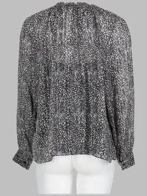 Michael Kors Blusa In Georgette Con Stampa Metallizzata