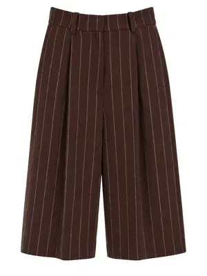 ALYSI Shorts In Lana A Righe - Brown