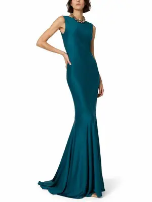 Max Mara Abito Lungo In Envers Satin