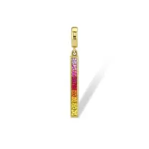 JEWELBIRD Sunset Sapphire Bar Pendant - Blue