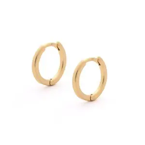 NELLOU JEWELLERY Nell Huggie Earrings Plated Sterling Silver Small - Gold
