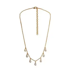 CHRISTINA GREENE Rise & Shine Collar Necklace Pearl - Gold
