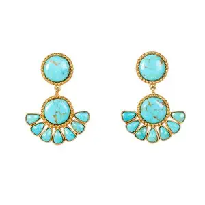 CHRISTINA GREENE Free Bird Earring In Turquoise - Blue