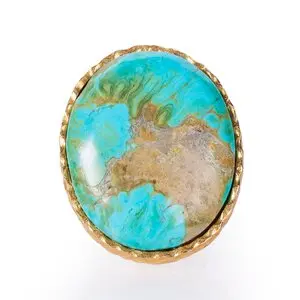 CHRISTINA GREENE Statement Ring In Turquoise - Blue