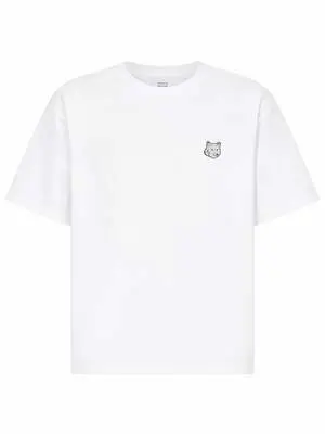 Maison Kitsuné Oversized T-shirt With Fox Patch - White