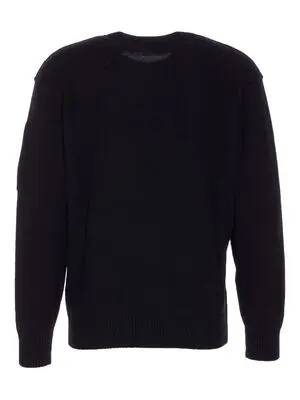 C.P. COMPANY Wool Blend Crewneck Sweater With Goggle Logo