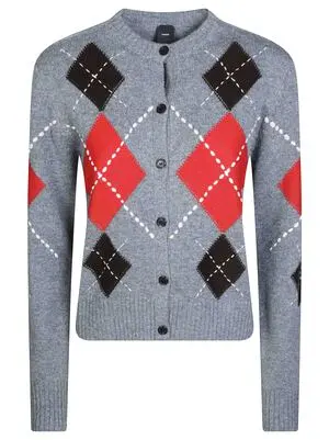 Pinko Cardiff Argyle Cardigan - Grigio