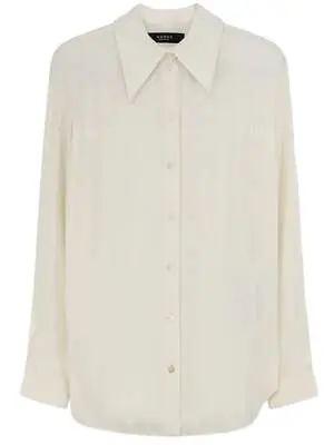 Gucci Silk Button-front Shirt With Pointed Collar