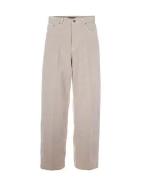 HAIKURE Wide-leg Corduroy Trousers - Snow