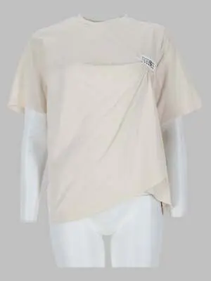 MAISON MARGIELA Asymmetrical Draped Cotton T-shirt