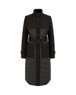 Patrizia Pepe Belted Quilted Long Coat - Mysterious Green