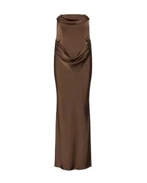 ROTATE BY BIRGER CHRISTENSEN Strapless Draped Maxi Dress