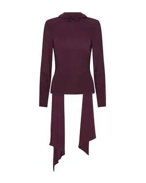 ROTATE BY BIRGER CHRISTENSEN Draped Long Sleeve Turtleneck Top