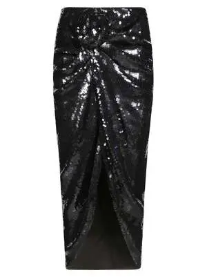 ROTATE BY BIRGER CHRISTENSEN Sequin Knot Mini Skirt
